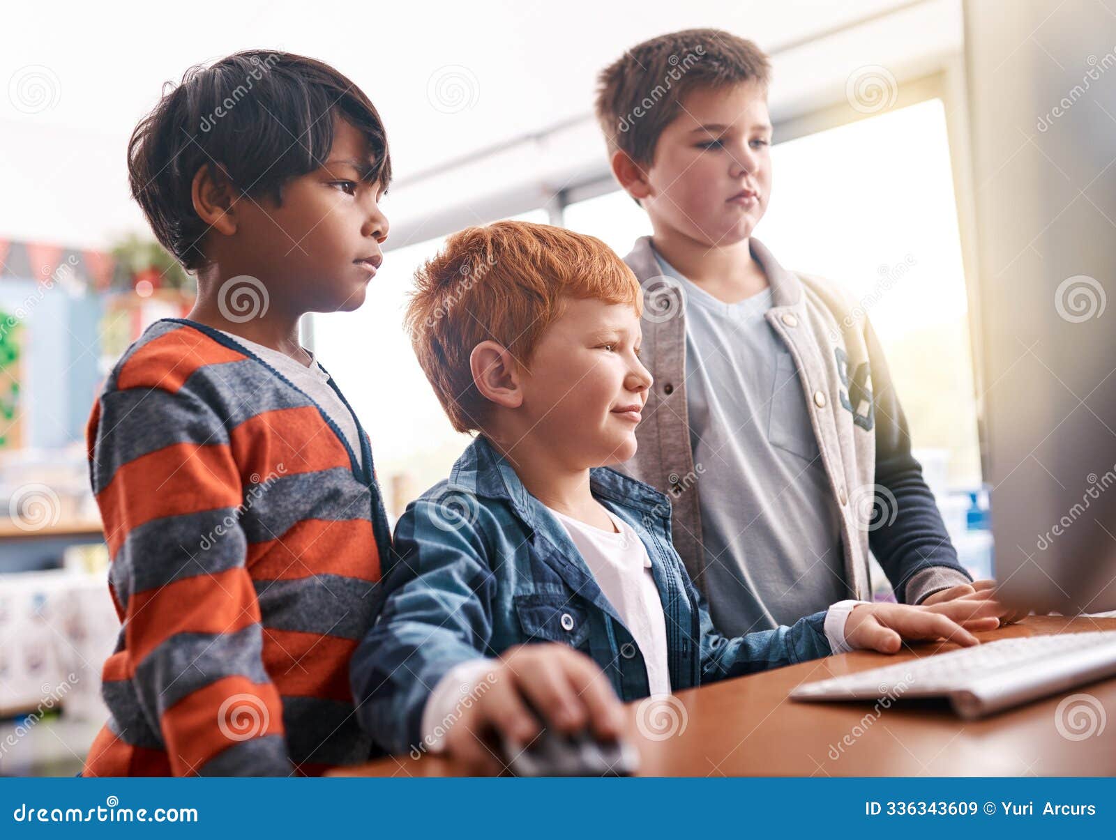 Computer, Learning and Research with Children in Classroom for ...