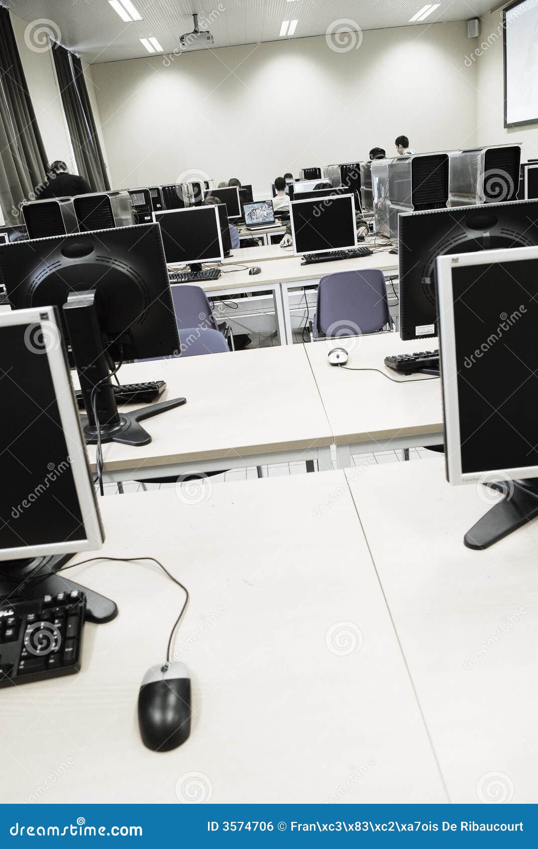 Computer learning room stock photo. Image of internet - 3574706
