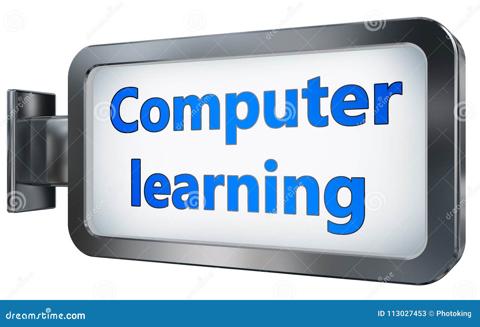 Computer Learning on Billboard Background Stock Illustration ...