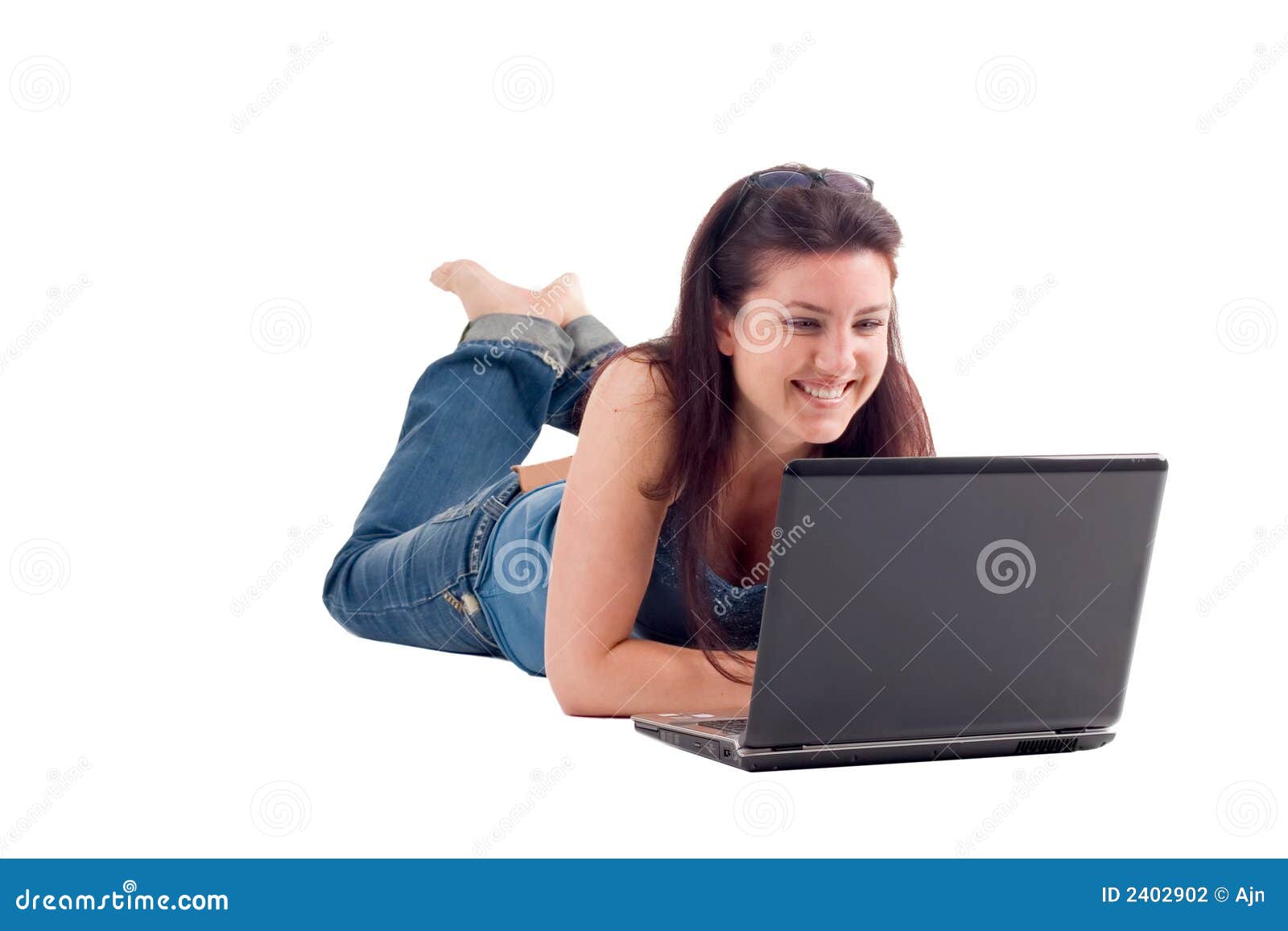 Computer Leisure stock photo. Image of beautiful, lady - 2402902