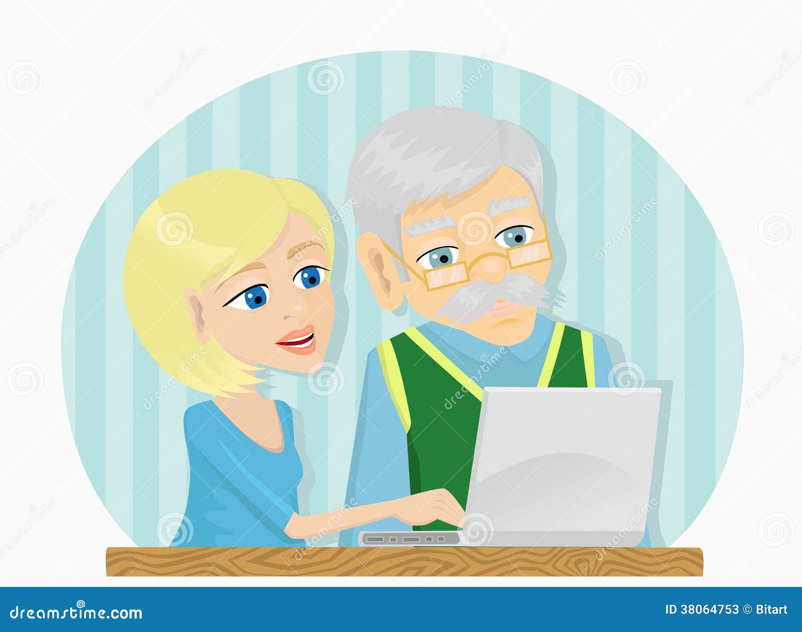 Computer lesson stock vector. Illustration of teaching - 38064753