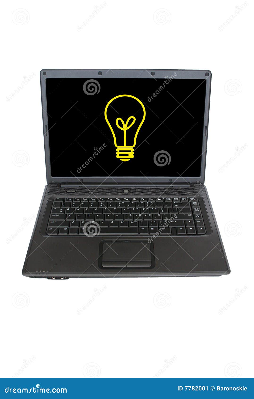 Computer and Light Bulb stock image. Image of mail, screen - 7782001
