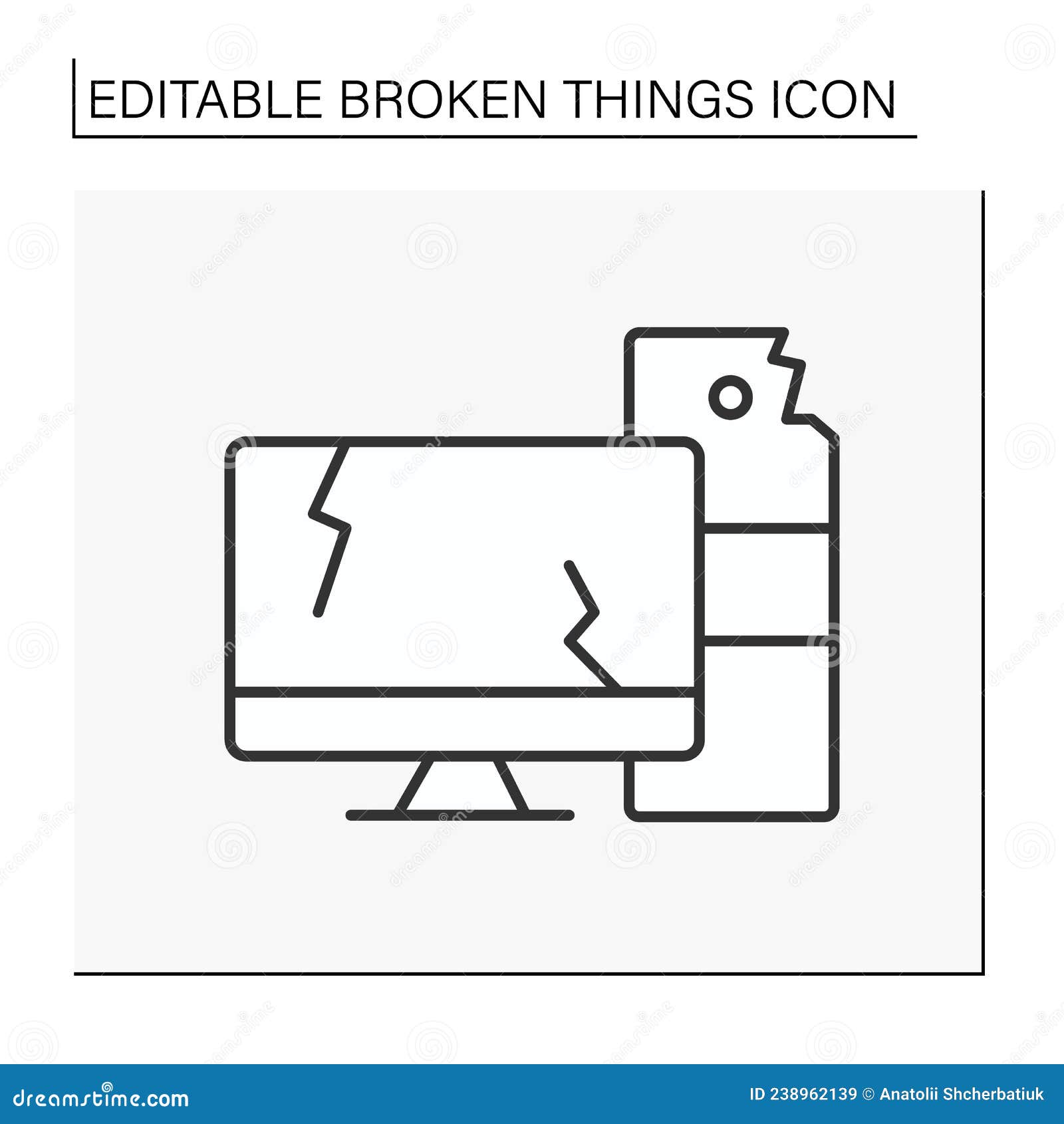 Computer line icon stock vector. Illustration of surface - 238962139