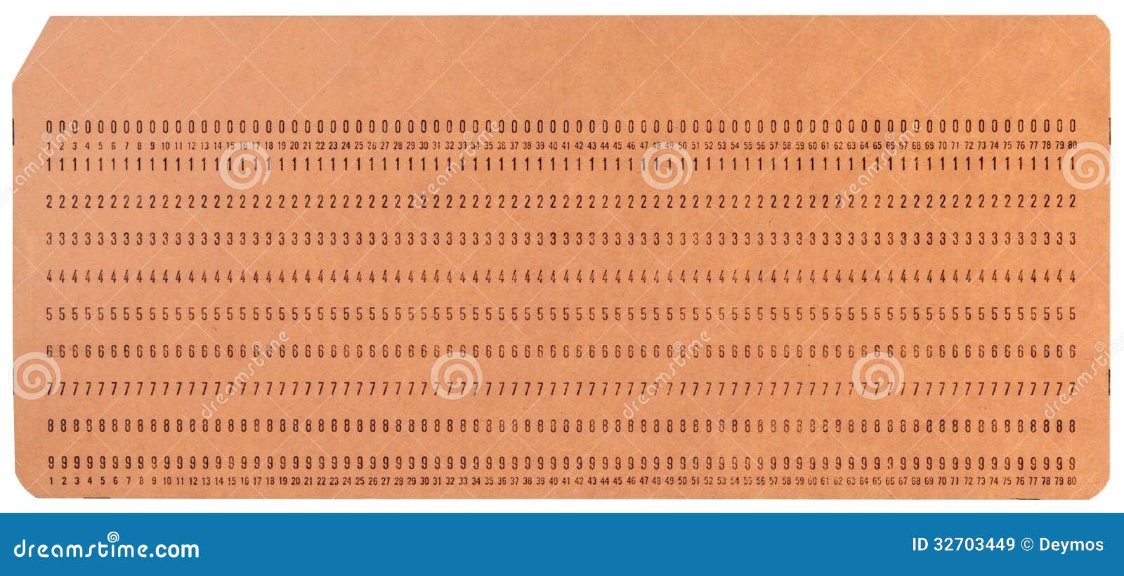 Computer-Lochkarten Der Weinlese Unbenutzte Stockbild - Bild von ...