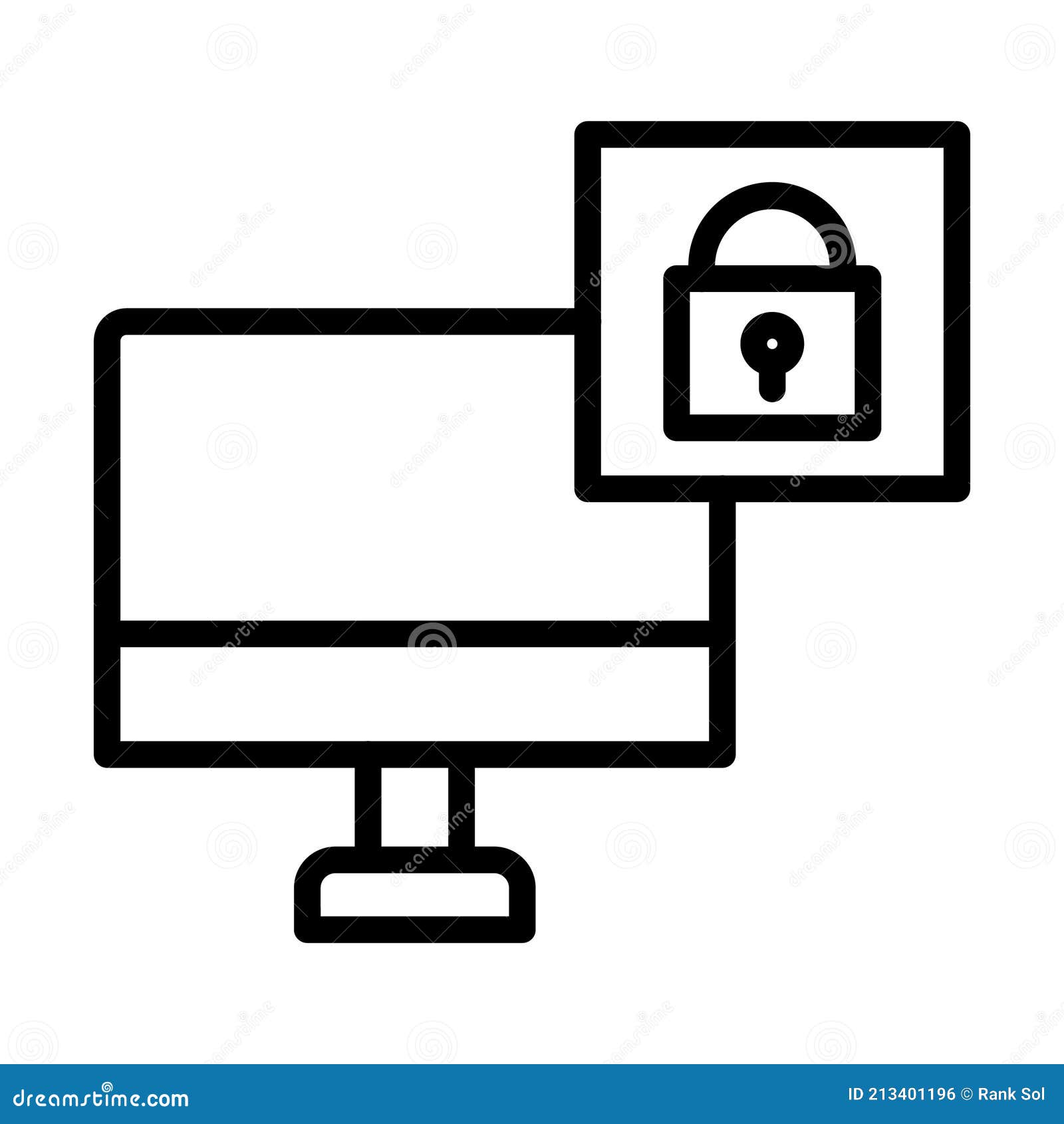 Computer Lock Isolated Vector Icon Which Can Easily Modify or Edit ...