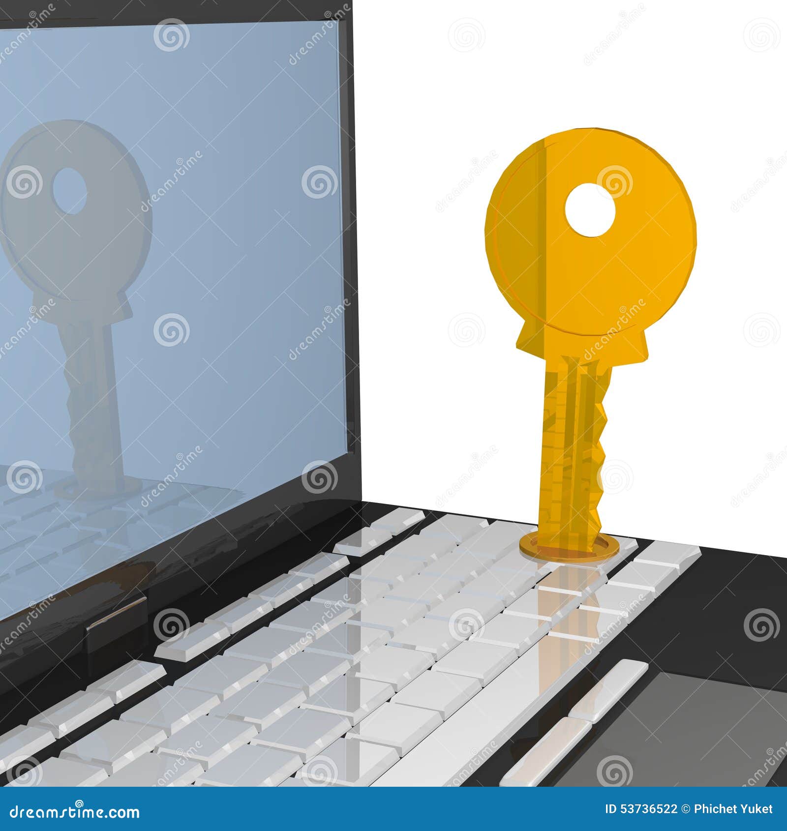 Computer lock stock illustration. Illustration of technology - 53736522