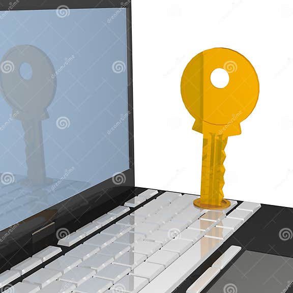 Computer lock stock illustration. Illustration of technology - 53736522