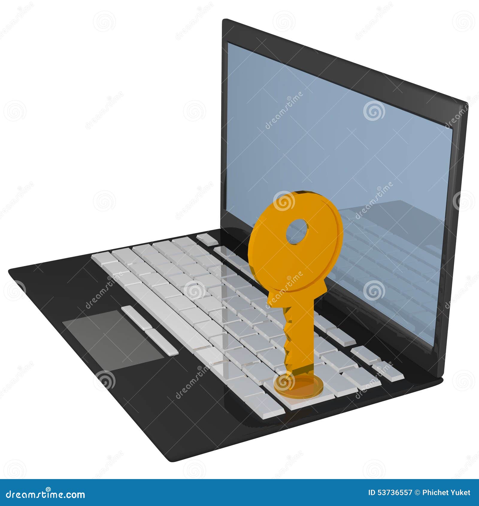 Computer lock stock illustration. Illustration of computer - 53736557