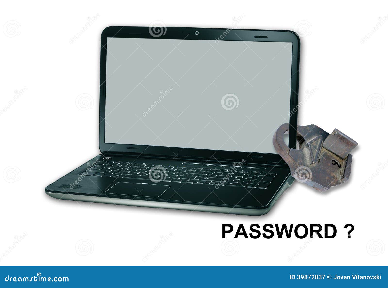 Computer locked stock image. Image of black, safe, concept - 39872837