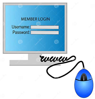 Computer login stock vector. Illustration of computer - 6025907