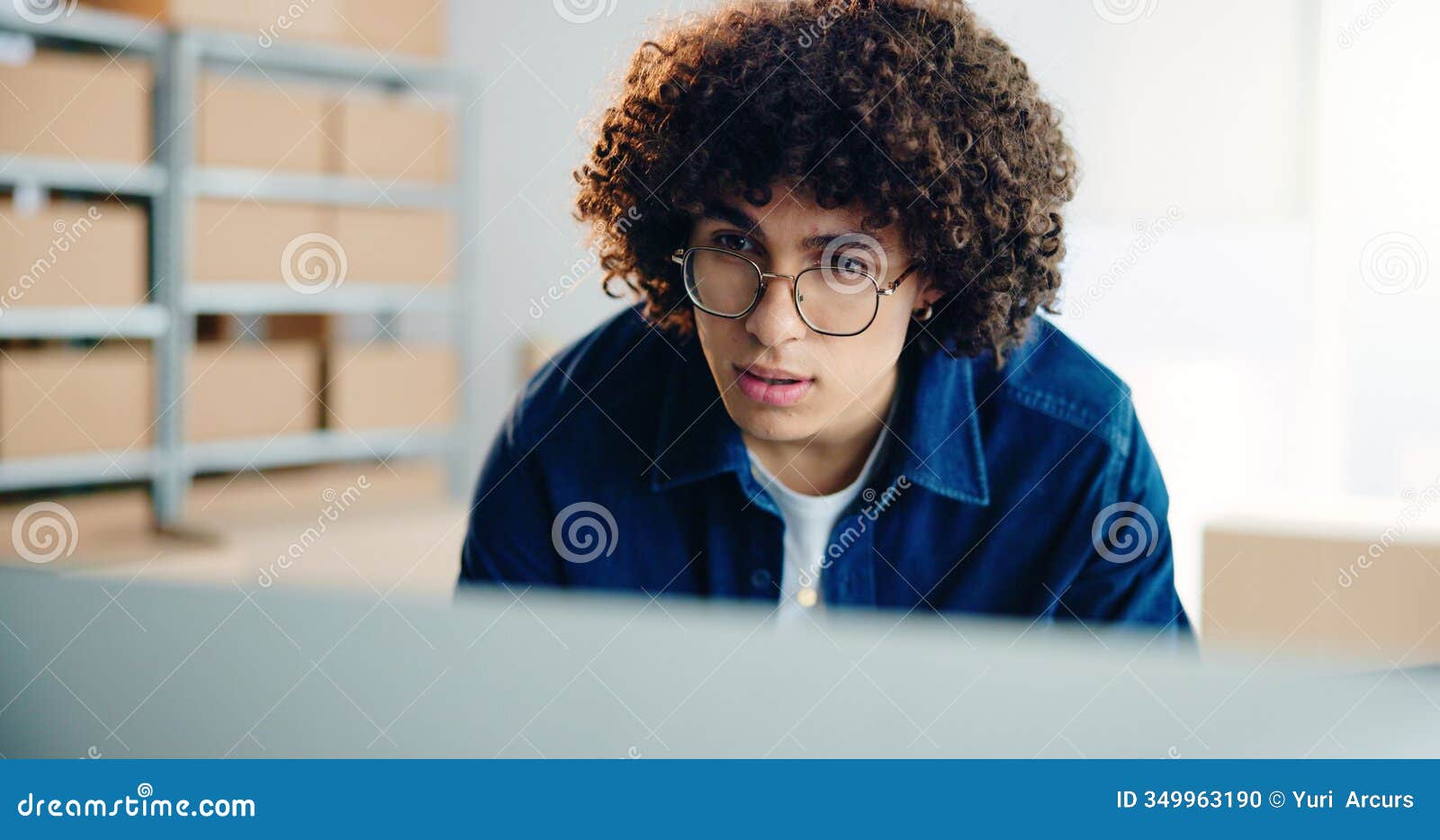 Computer, Logistics and Problem Solving with Business Man in Office for ...