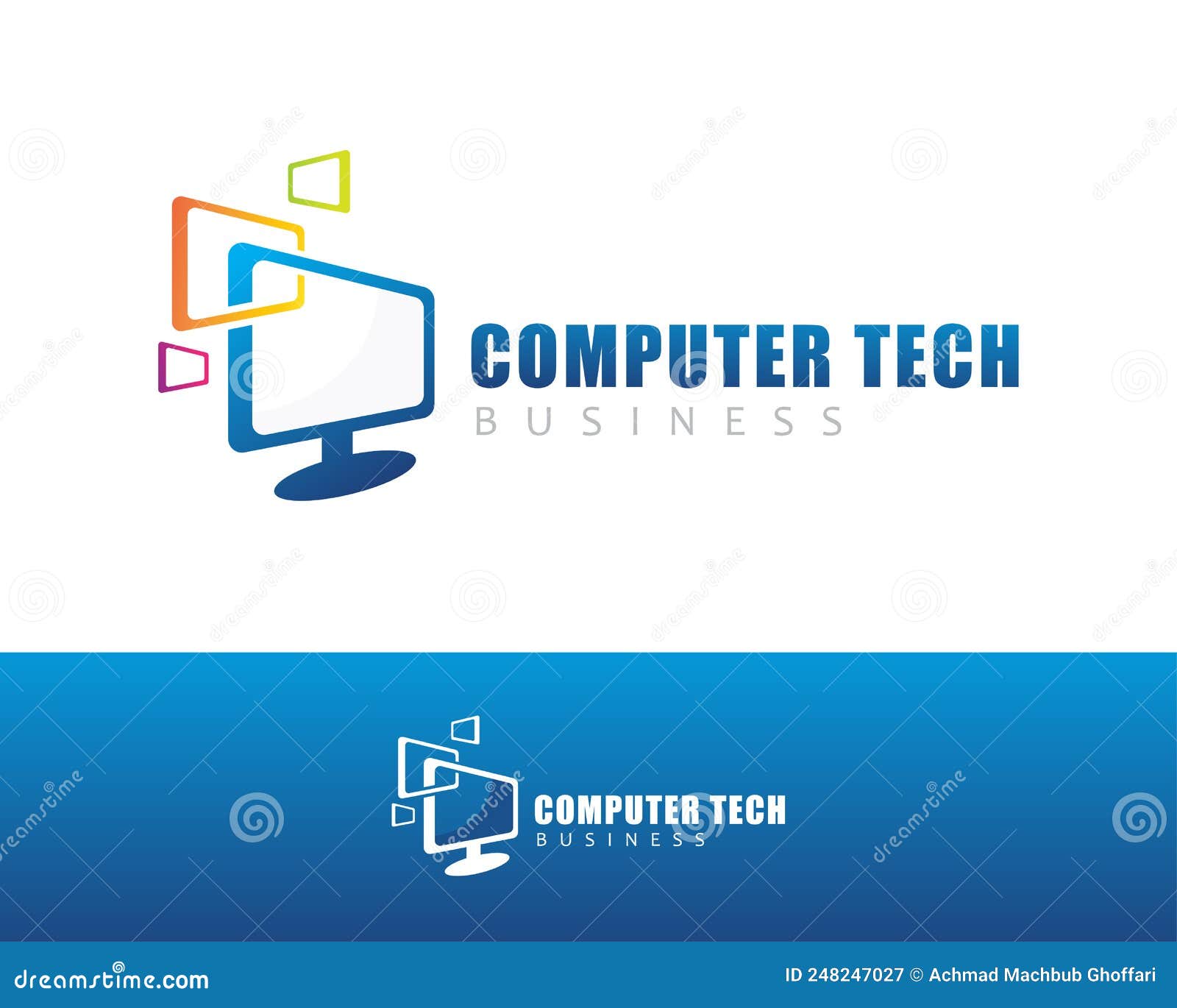Computer Logo Creative Pixel Digital Connect Tech Logo Concept Media ...