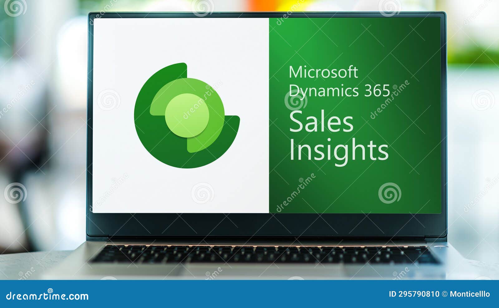 Computer with Logo of Microsoft Dynamics 365 Sales Insights Editorial ...