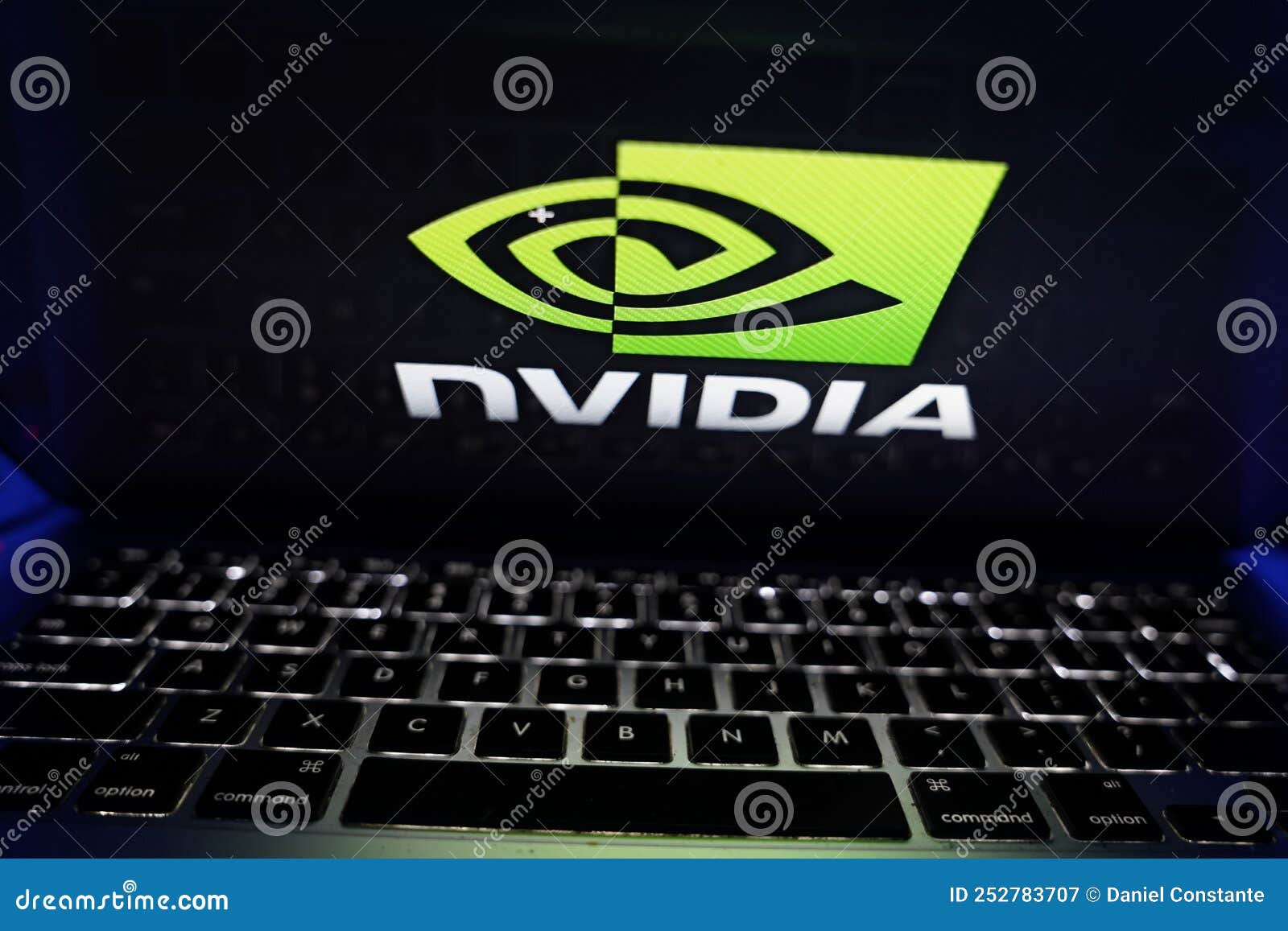 Computer with the Logo of Nvidia Corporation Which is a Company ...