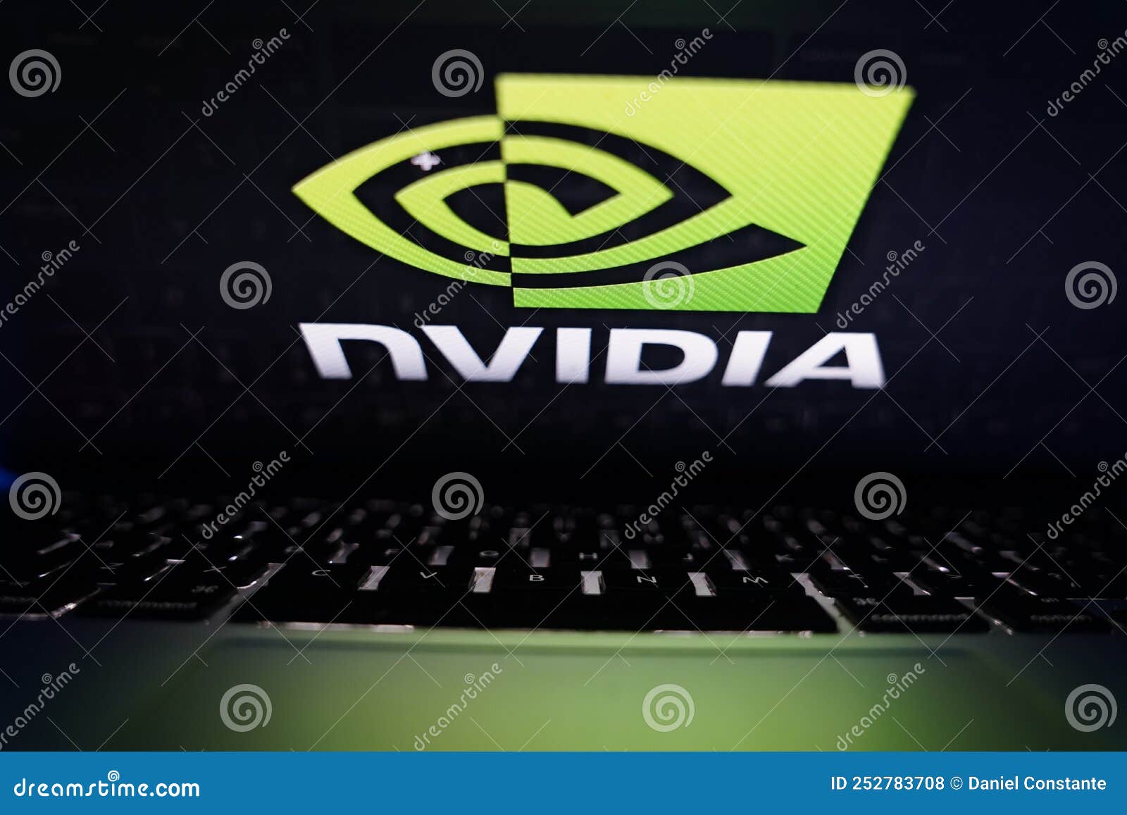 Computer with the Logo of Nvidia Corporation Which is a Company ...