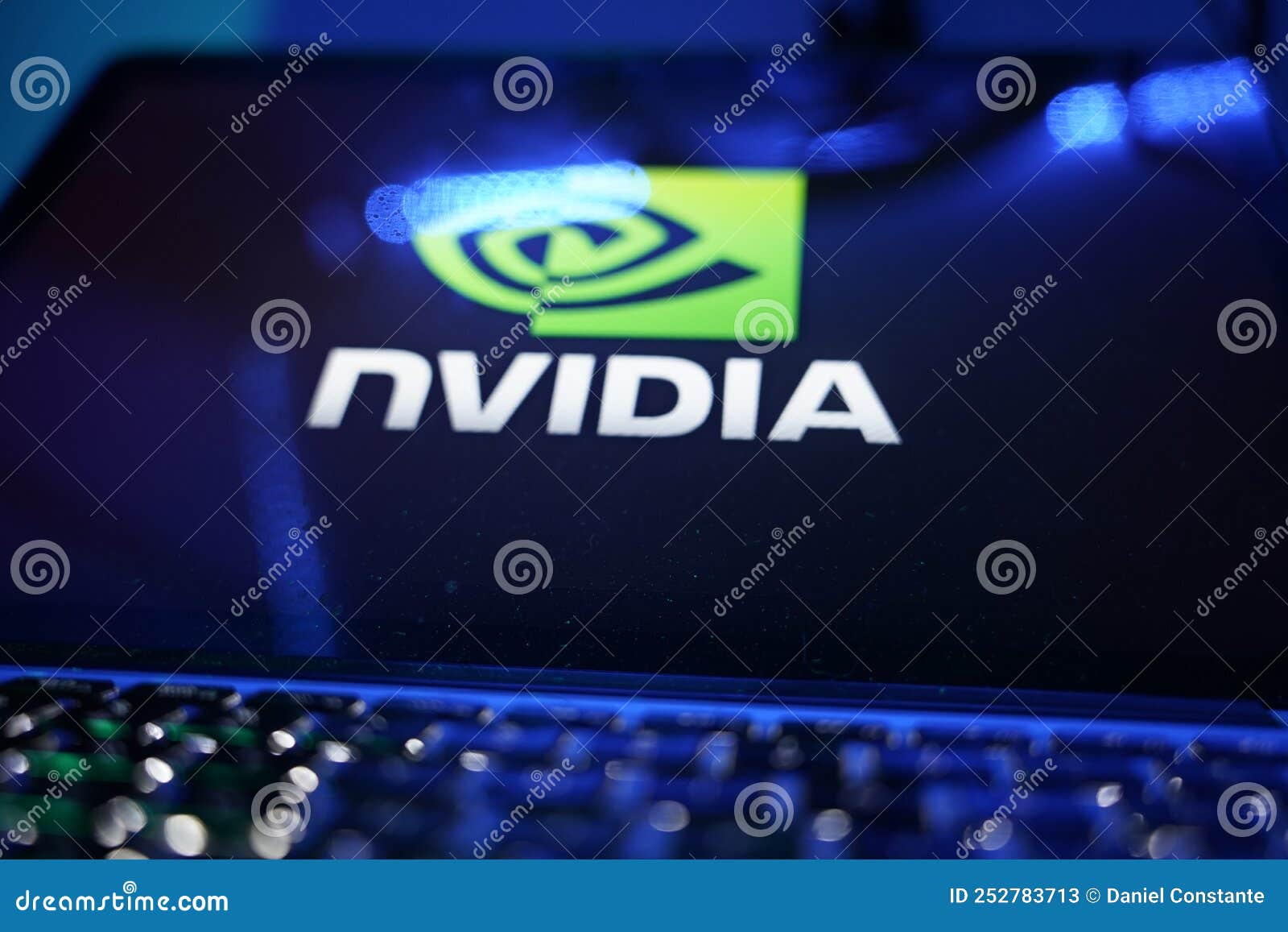 Computer with the Logo of Nvidia Corporation Which is a Company ...