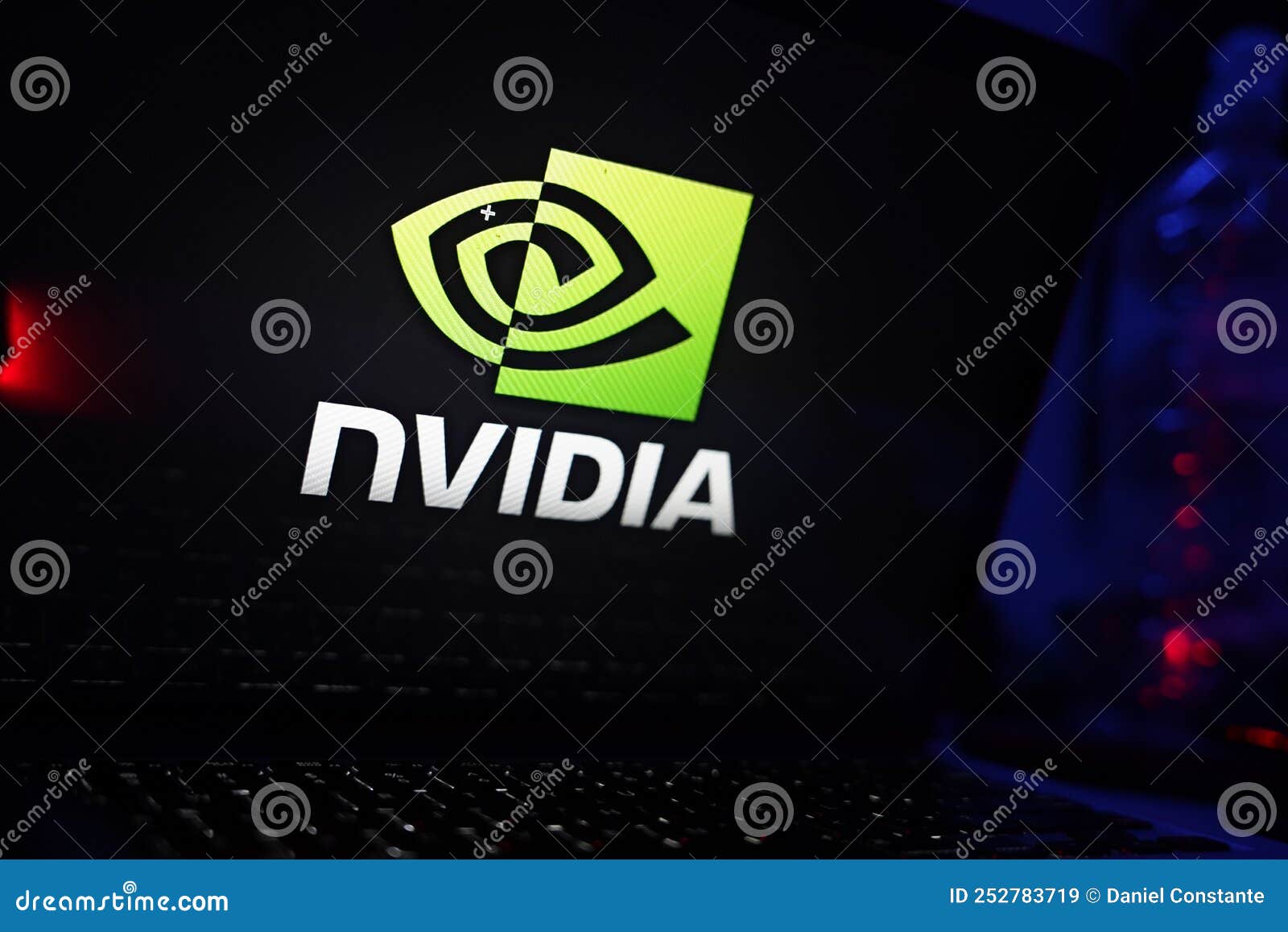 Computer with the Logo of Nvidia Corporation Which is a Company ...