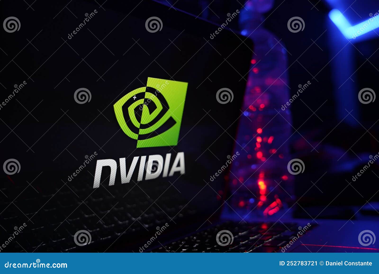 Computer with the Logo of Nvidia Corporation Which is a Company ...