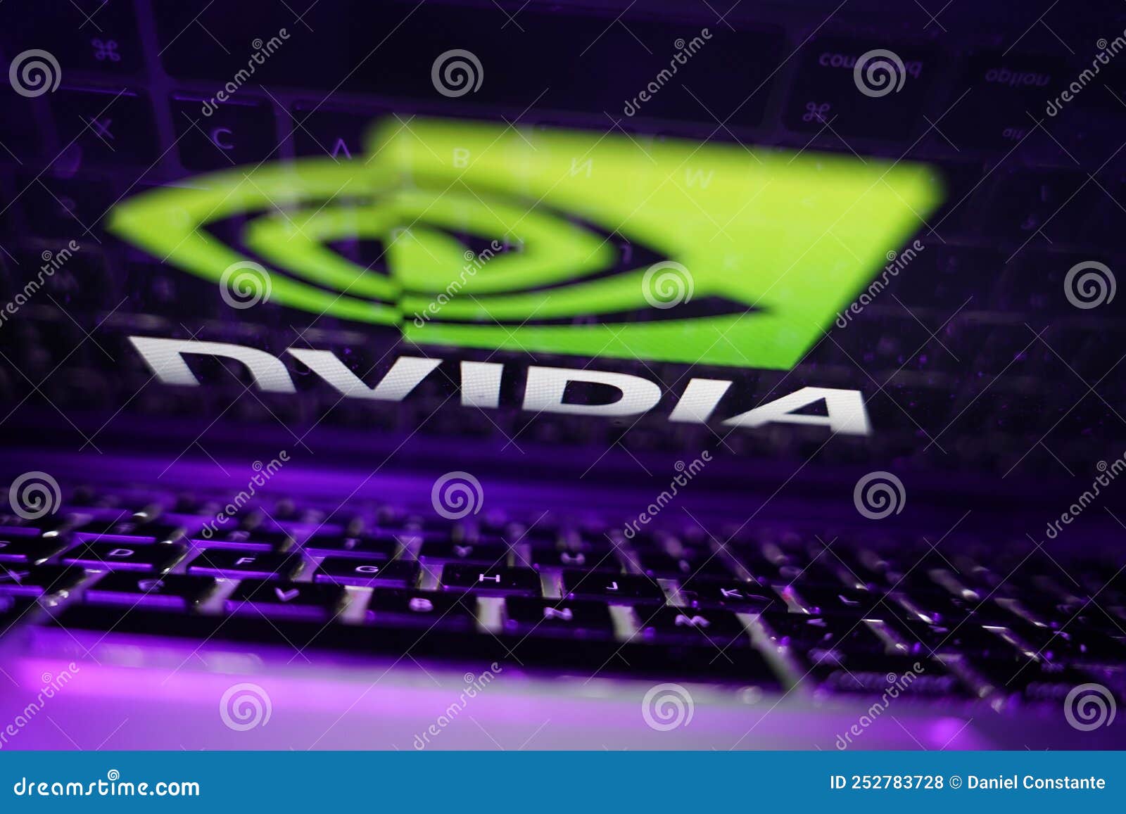 Computer with the Logo of Nvidia Corporation Which is a Company ...