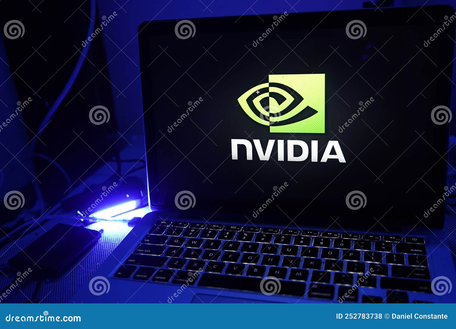 Computer with the Logo of Nvidia Corporation Which is a Company ...