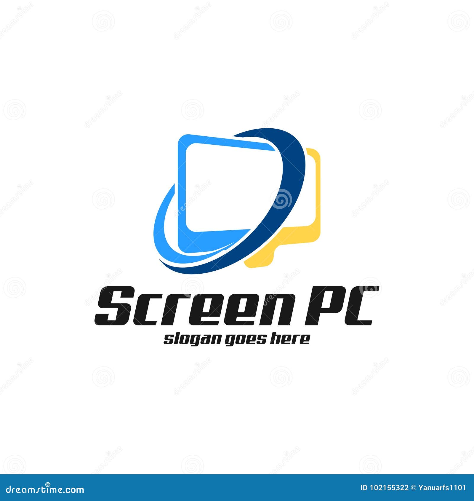 Computer Logo vector art stock vector. Illustration of concept - 102155322