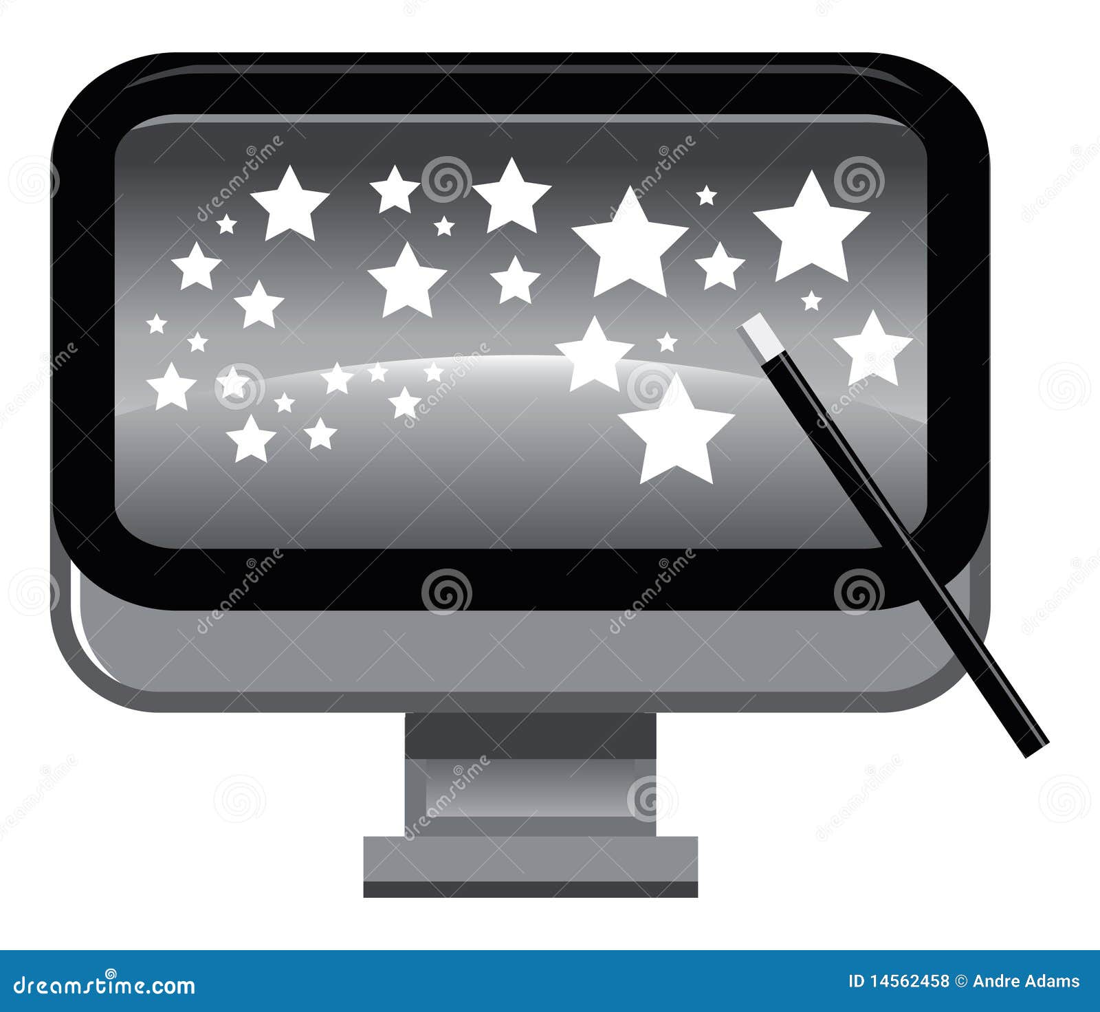 Computer magic stock vector. Illustration of panel, cartoon - 14562458