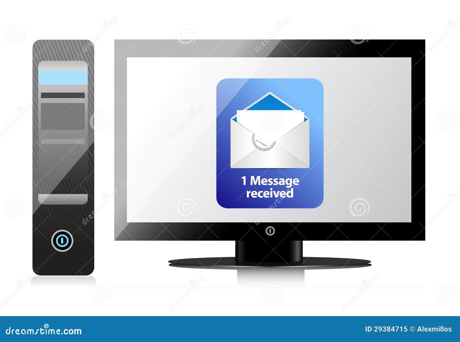 Computer and mail stock illustration. Illustration of background - 29384715