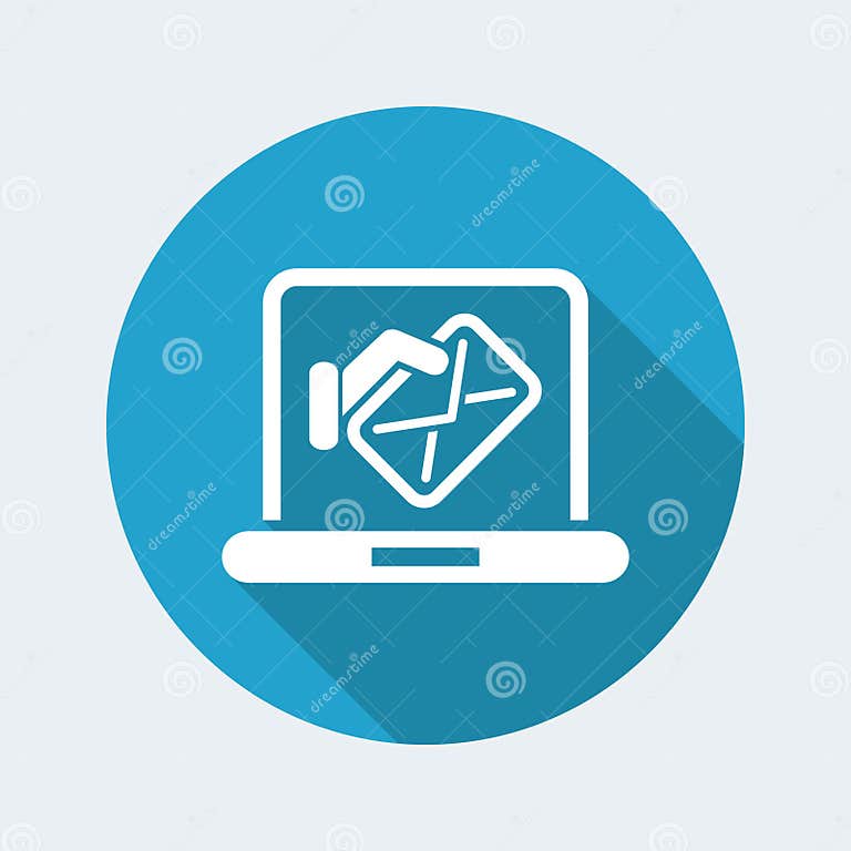 Computer mail icon stock vector. Illustration of communication - 96397471