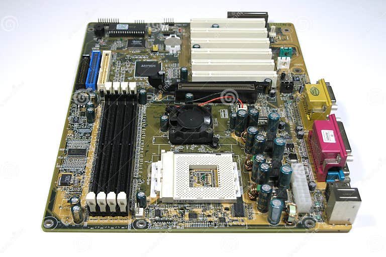 Computer Main Board stock image. Image of motherboard, board - 54431