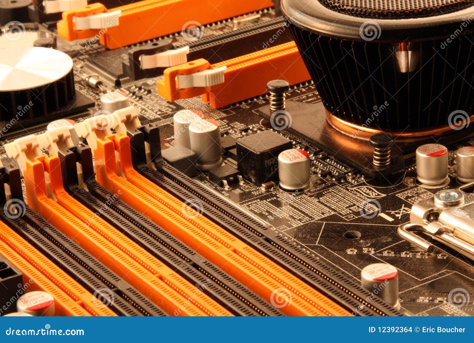 Computer Main Board Details Stock Photo - Image of closeup, equipment ...