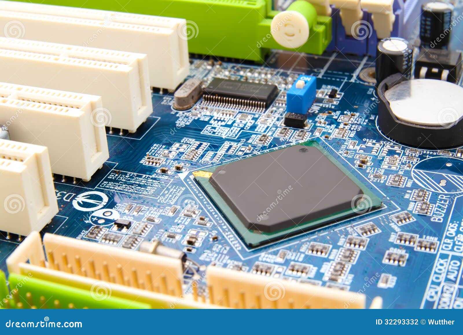 Computer main board stock photo. Image of connectivity - 32293332