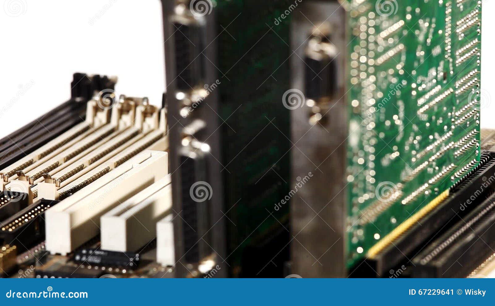 Computer Main Board with Slot and Expansion Card Stock Video - Video of ...