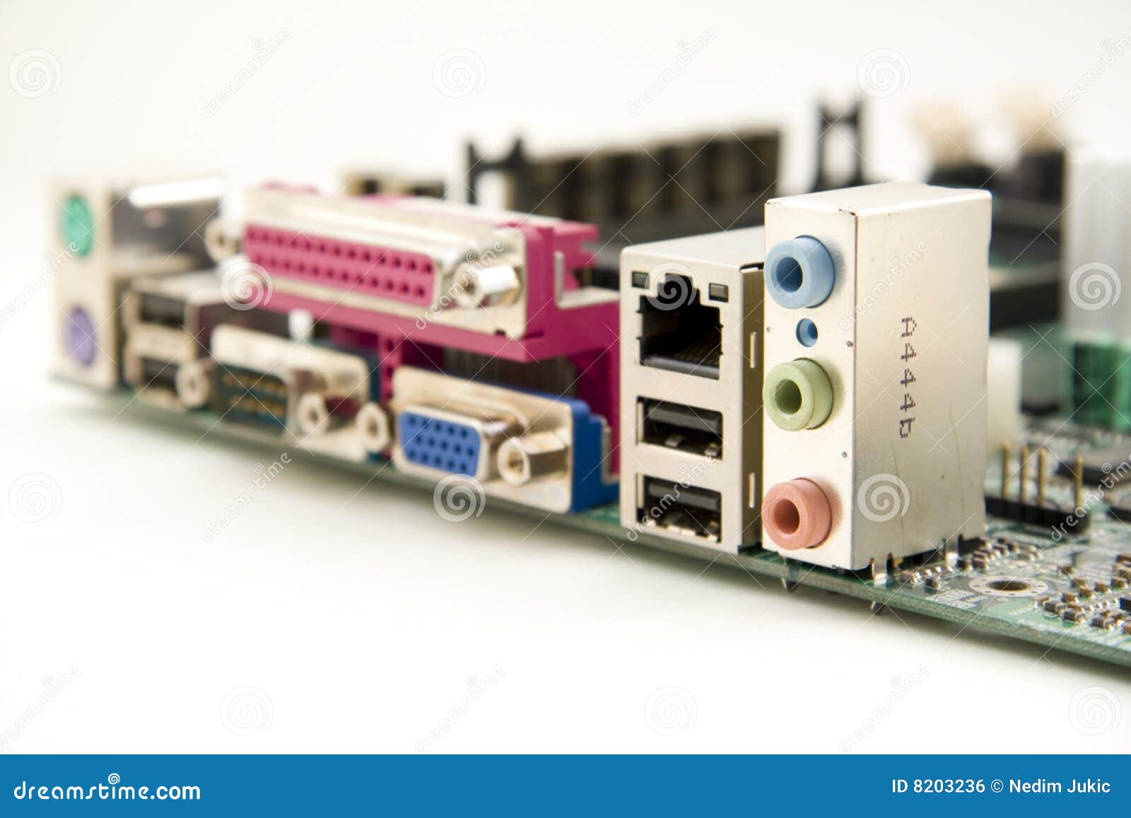 Computer mainboard stock photo. Image of connectors, mainboard - 8203236