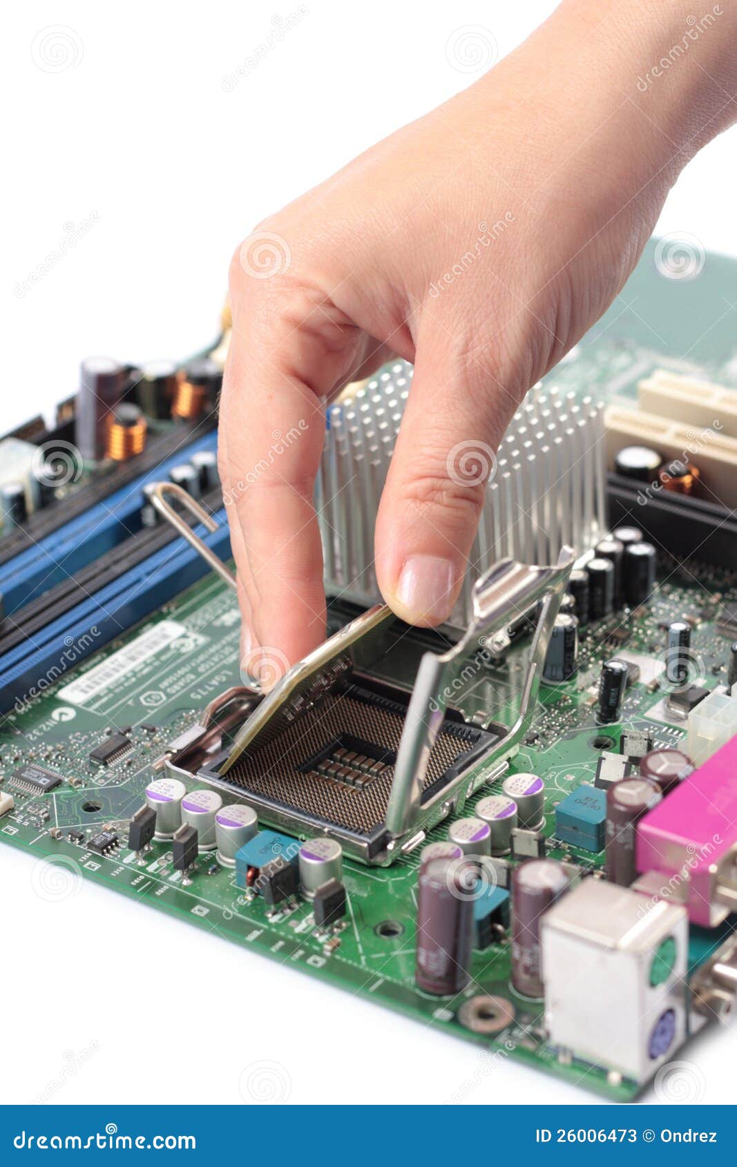 Computer mainboard cpu stock image. Image of motherboard - 26006473