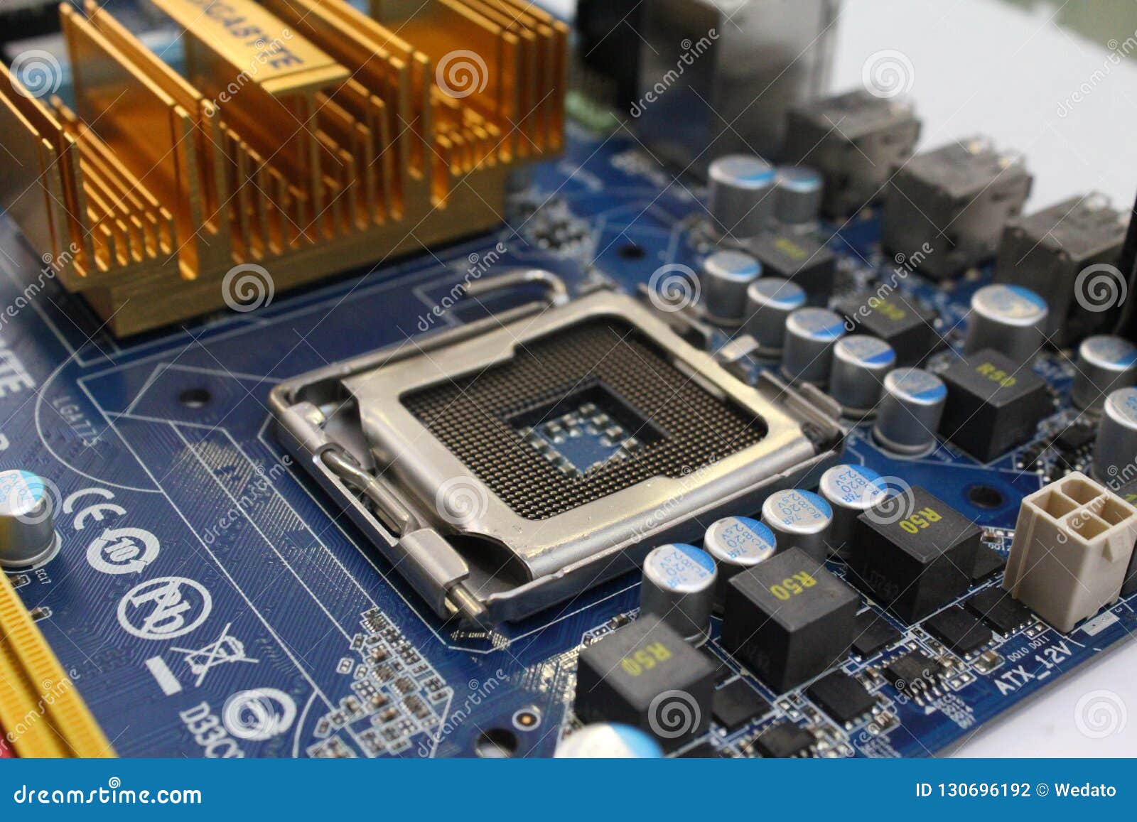 Computer Mainboard Cpu Socket Stock Photo - Image of operator ...