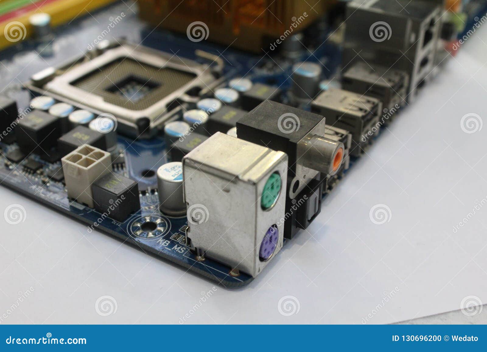 Computer Mainboard Cpu Socket Stock Photo - Image of pcaplusmn, optical ...