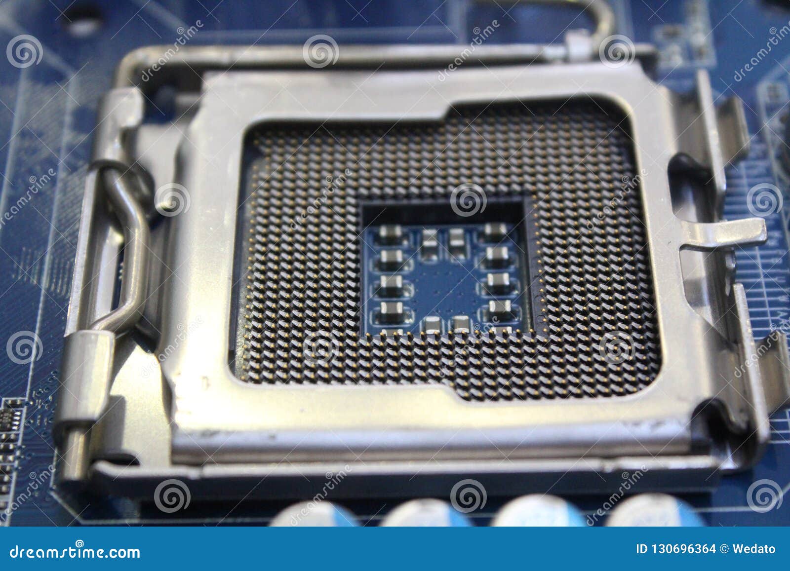 Computer Mainboard Cpu Socket and Pci Sokket Stock Photo - Image of ...