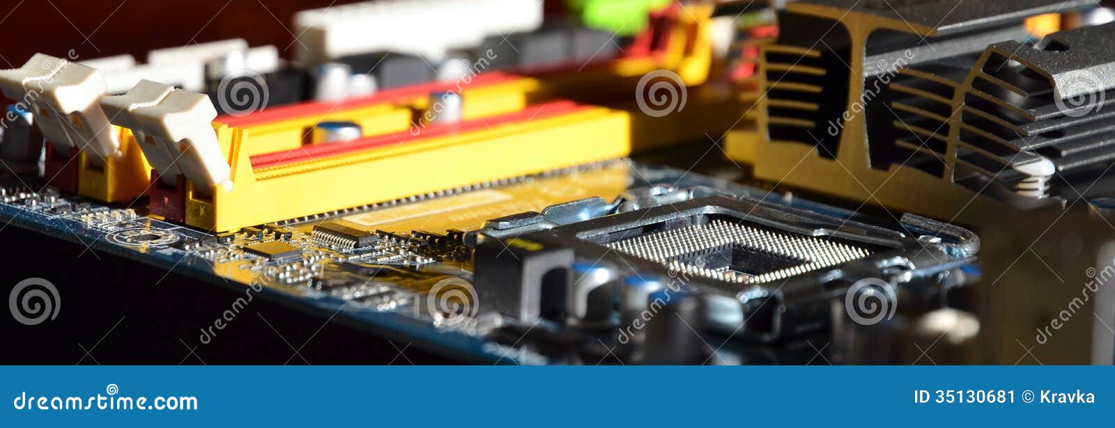 Computer mainboard detail stock image. Image of hardware - 35130681