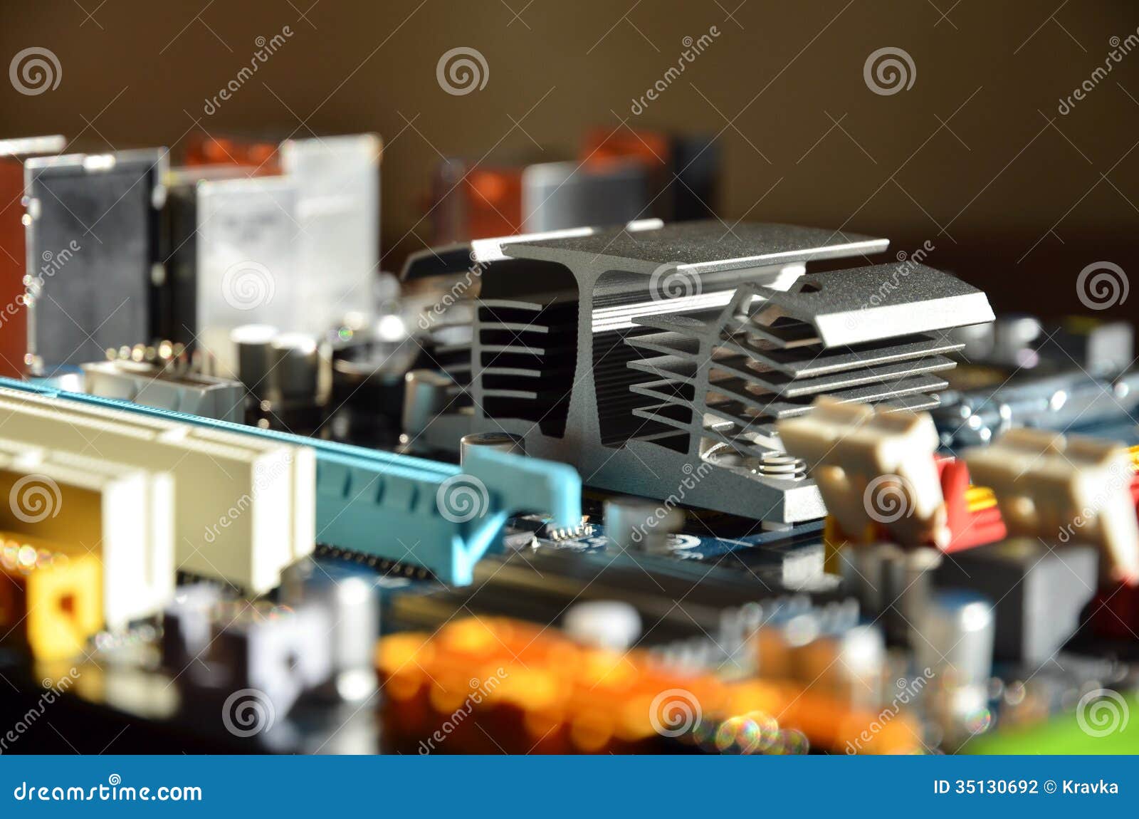 Computer mainboard detail stock photo. Image of mainboard - 35130692