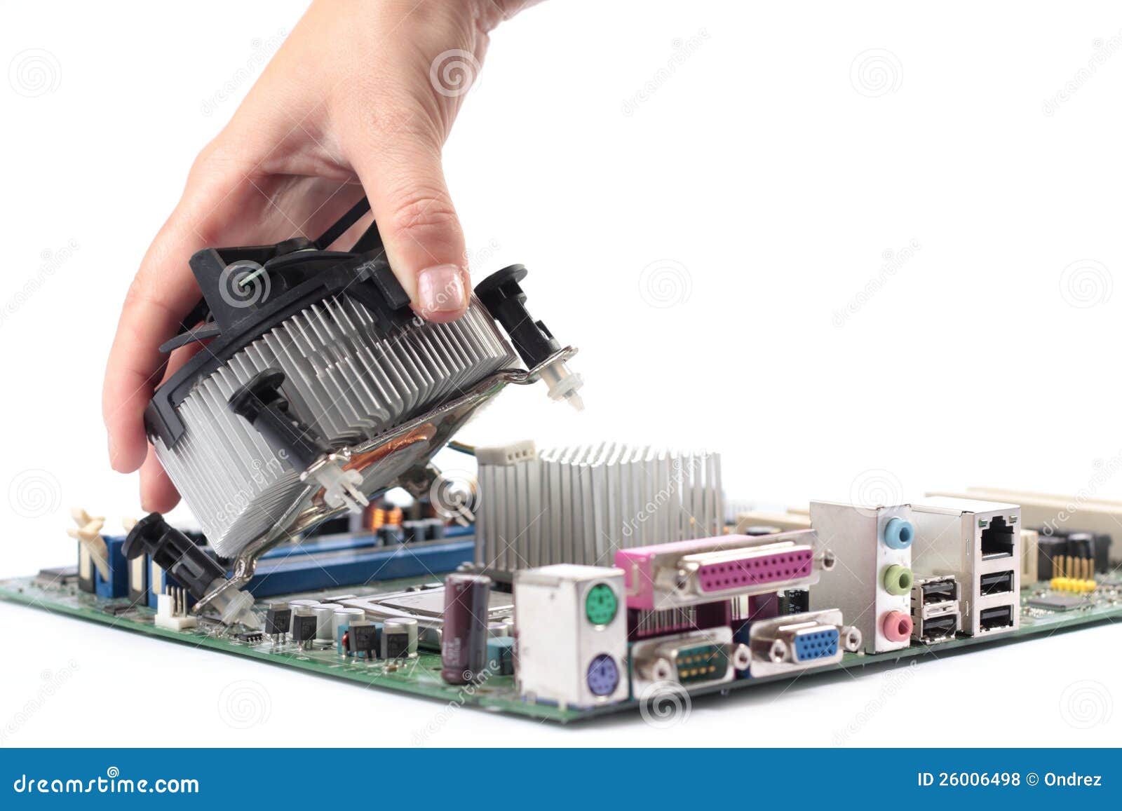 Computer mainboard fan cpu stock photo. Image of simm - 26006498