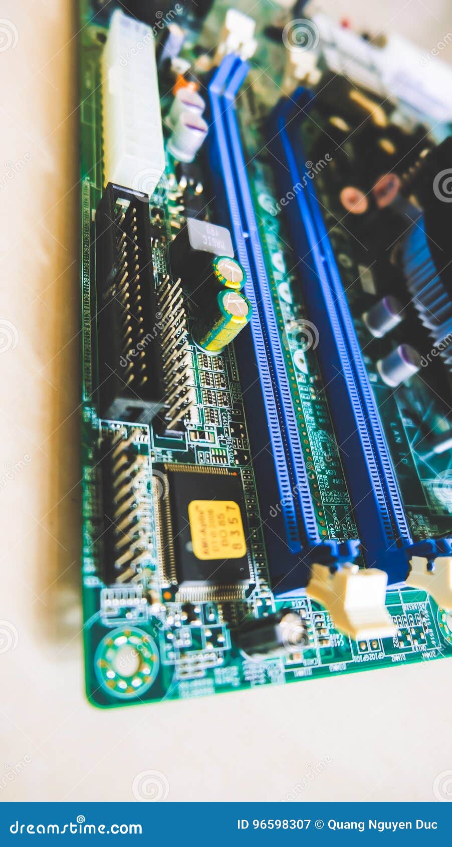 Computer Mainboard stock image. Image of microchip, dust - 96598307