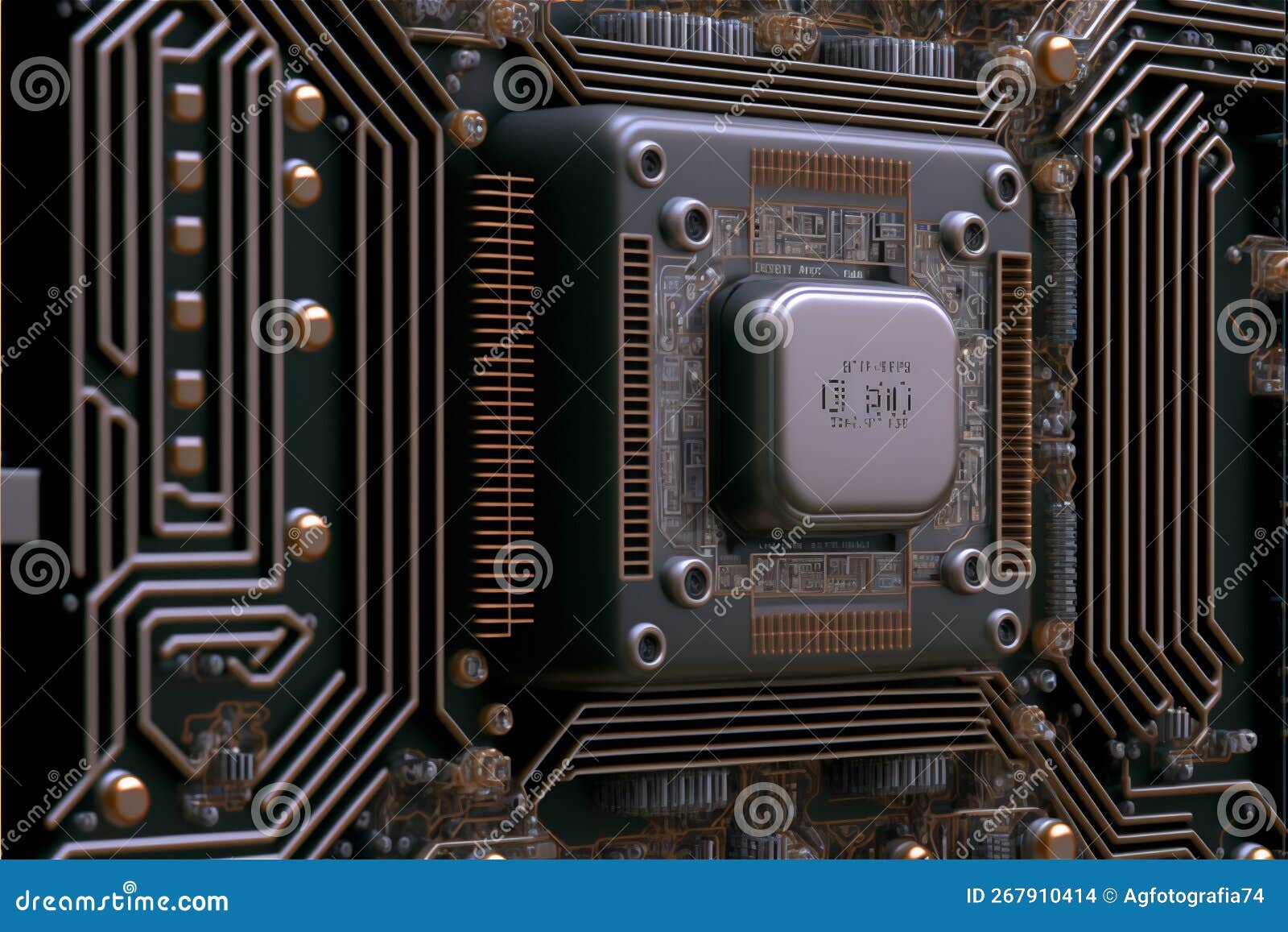 Computer Mainboard or Motherboard Electronic Circuit Board. Technology ...