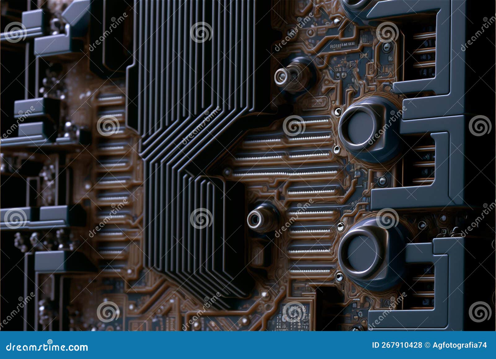 Computer Mainboard or Motherboard Electronic Circuit Board. Technology ...