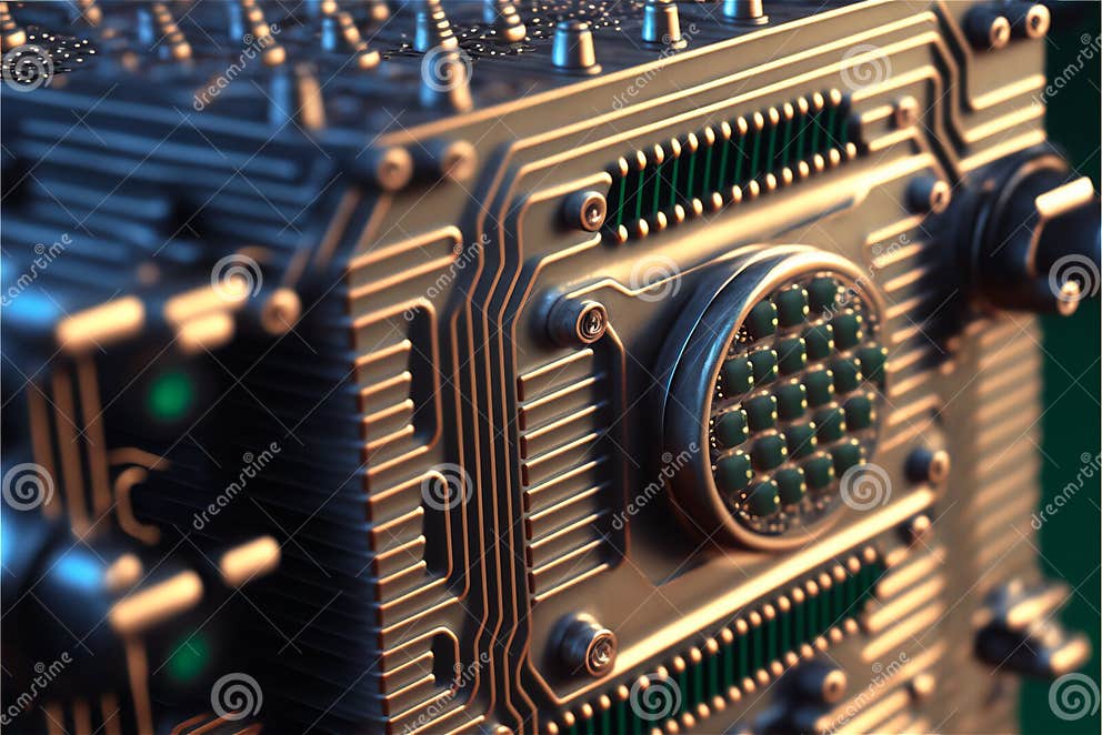 Computer Mainboard or Motherboard Electronic Circuit Board. Technology ...