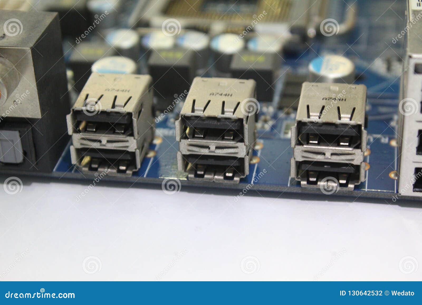 Computer Mainboard Usb Ports Stock Photo - Image of gigabyte, chip ...