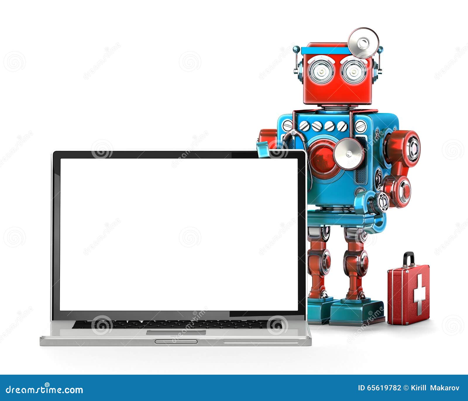 Computer Maintenance Concept. Isolated. Contains Clipping Path Stock ...