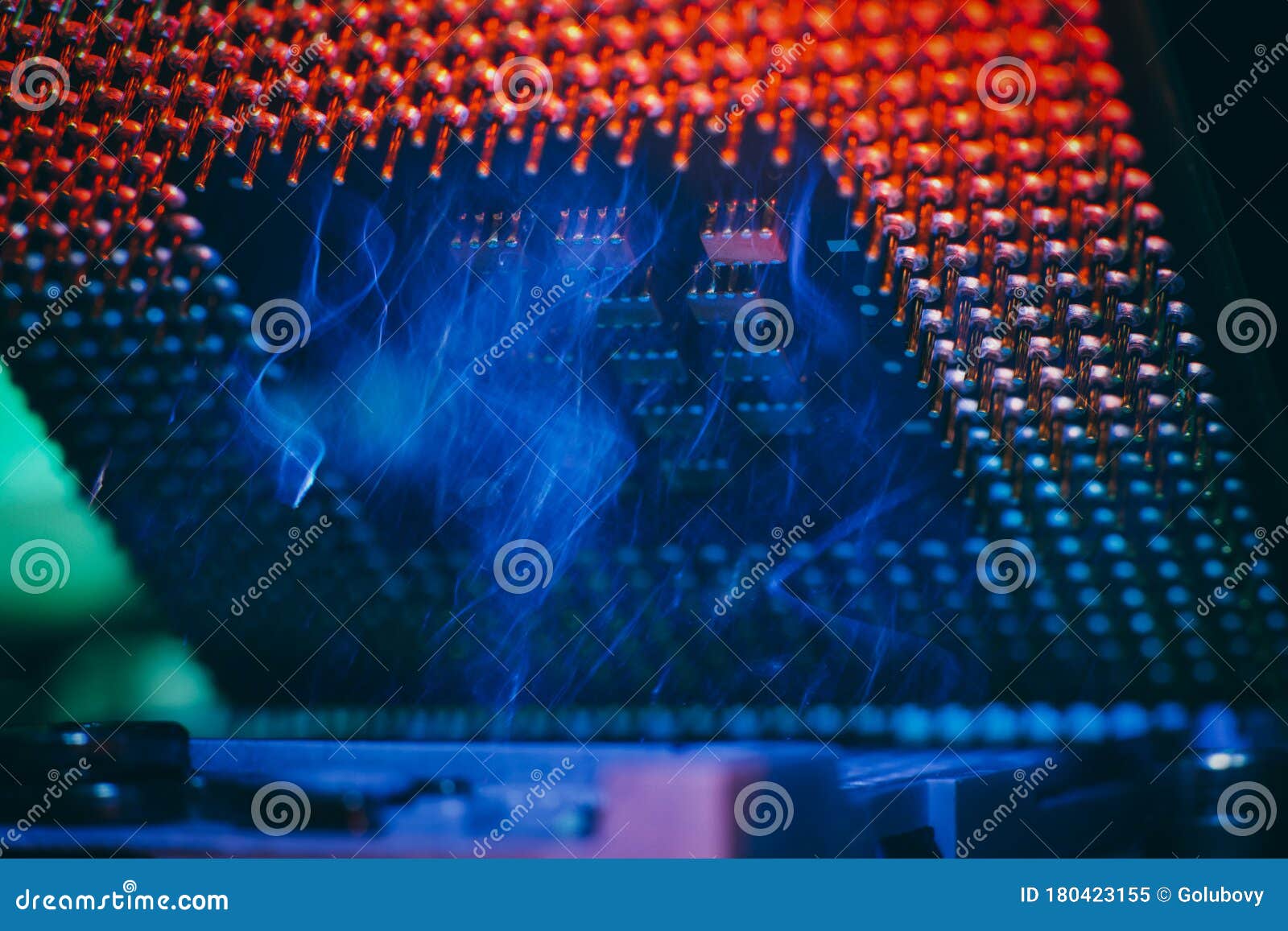 Computer Maintenance Cpu Overheating Motherboard Stock Image - Image of ...
