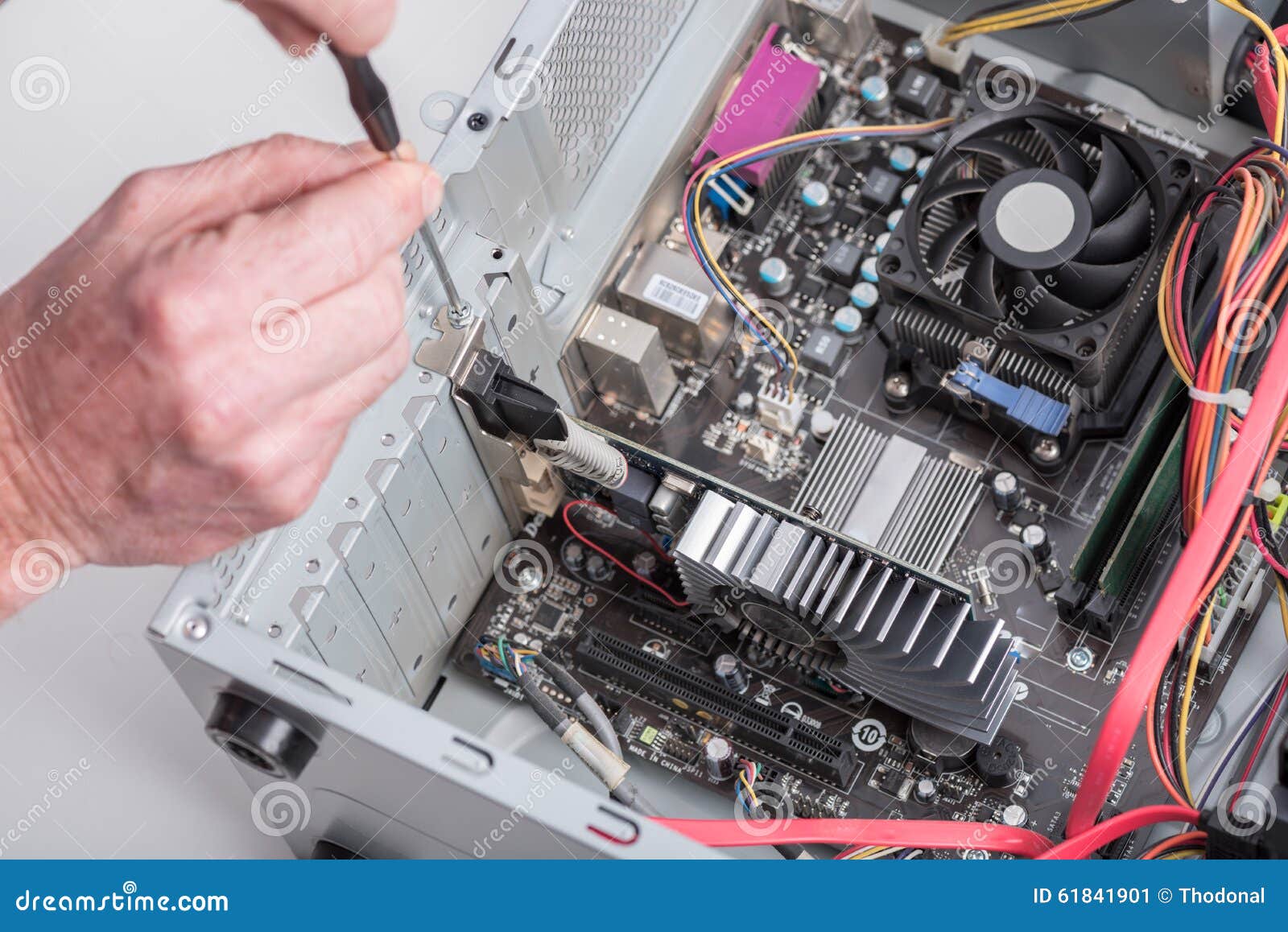 Computer maintenance stock image. Image of installing - 61841901