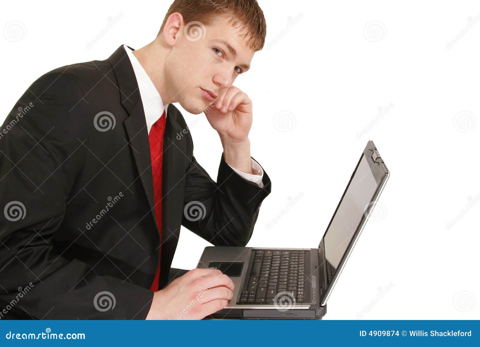 Computer male business stock photo. Image of laptop, suit - 4909874