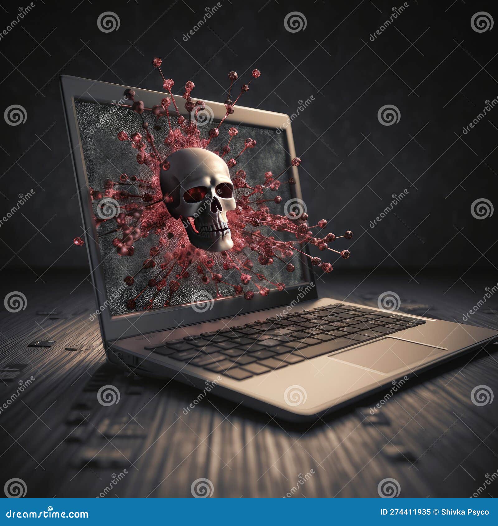 Computer Malware Shows Computer in Danger Generative AI Stock ...